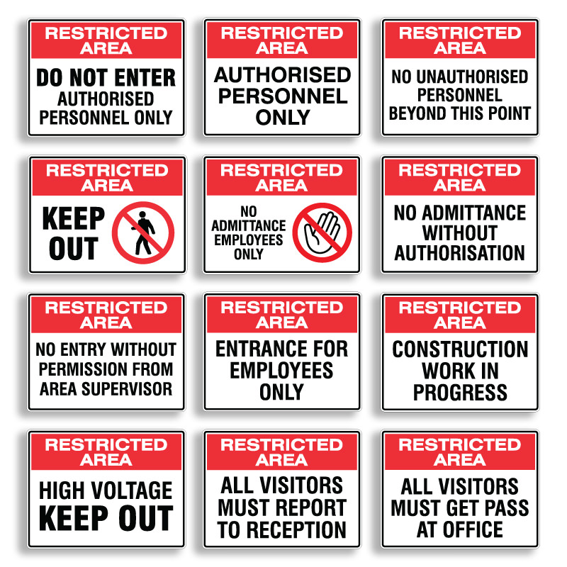 Category: Restricted Signs | PXP SAFETY