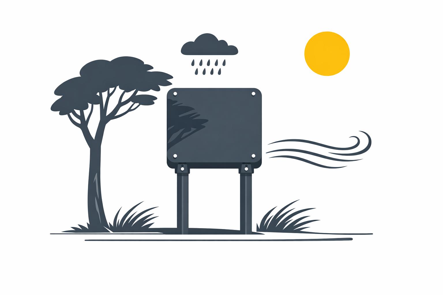 Heat, Rain, and Wind: Sign Placement Tips | PXP SAFETY