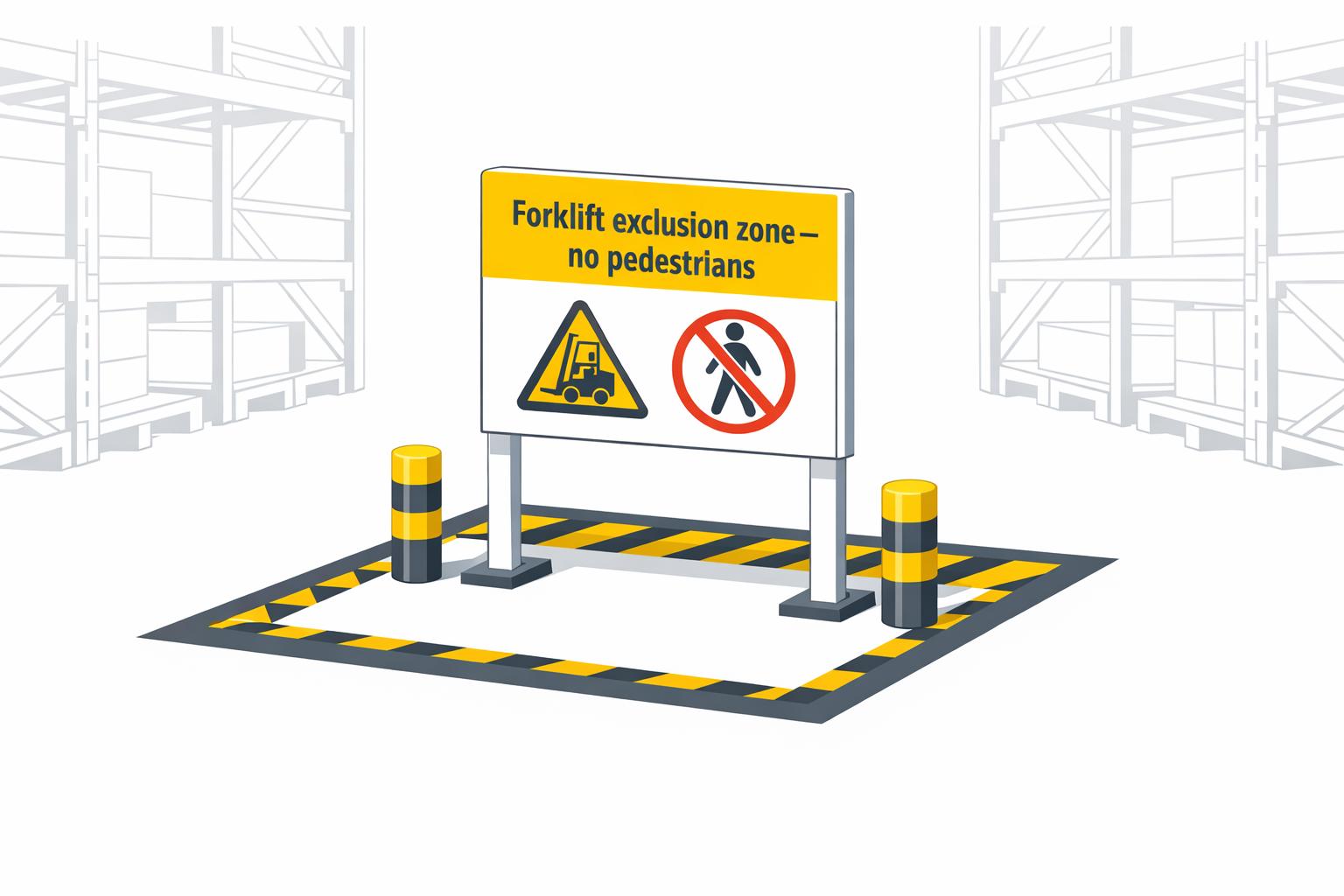 Forklift Exclusion Zone Signs: Compliance Guide | PXP SAFETY